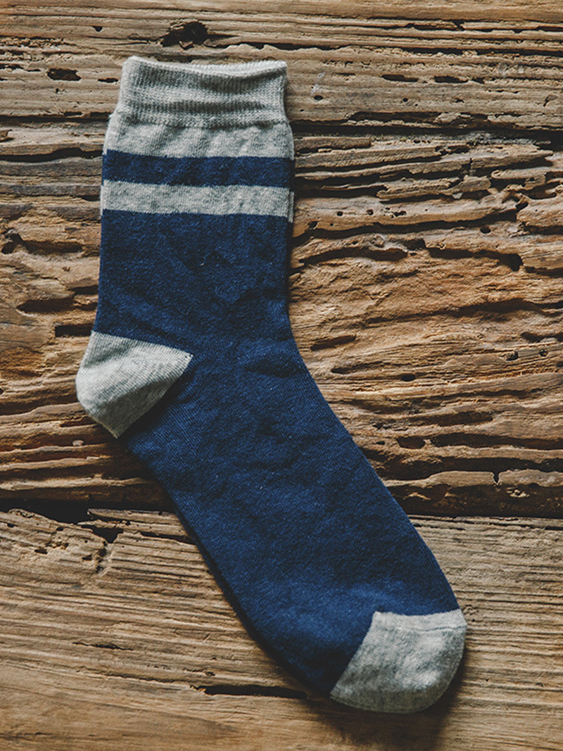 Vớ Dài Phối Màu VO001 Màu Xanh Đen - 4MEN®